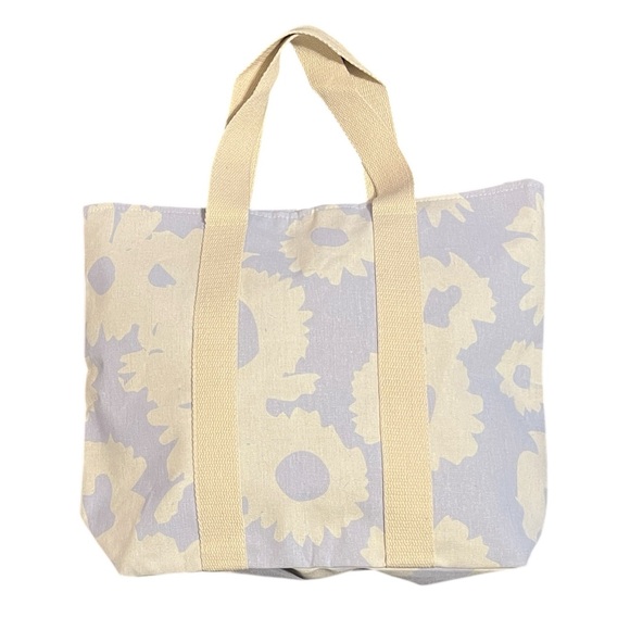 Macy's | Bags | Macys Floral Tote Bag Cream And Lavender | Poshmark